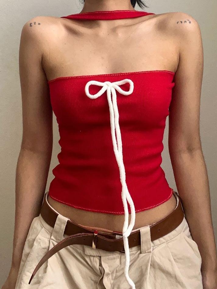Contrast Bow Bandeau Top – AnotherChill