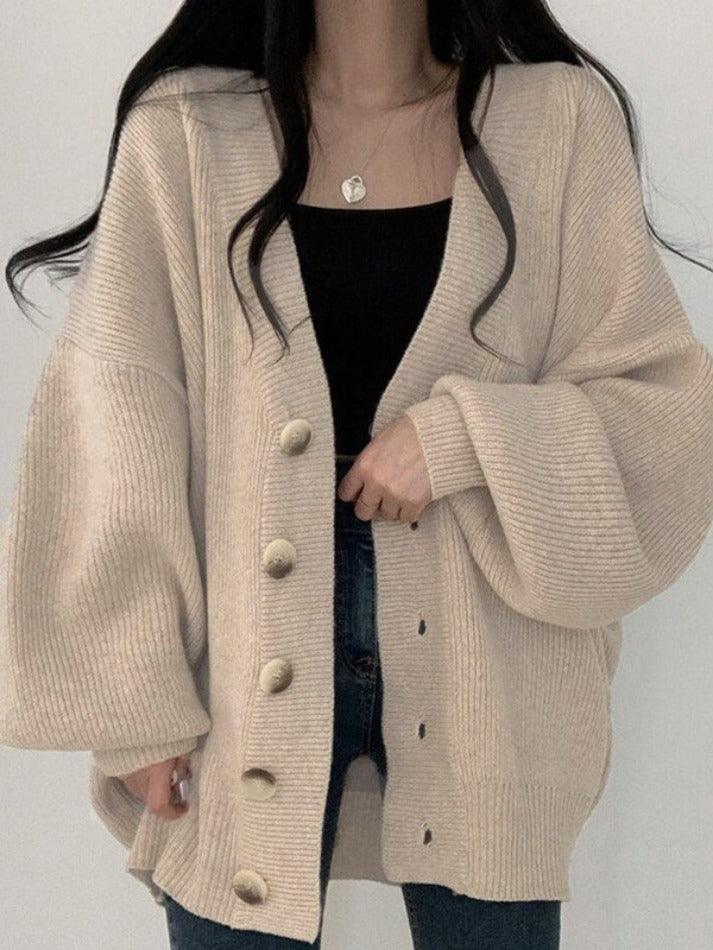 Knitted Button Down Long Cardigan – AnotherChill