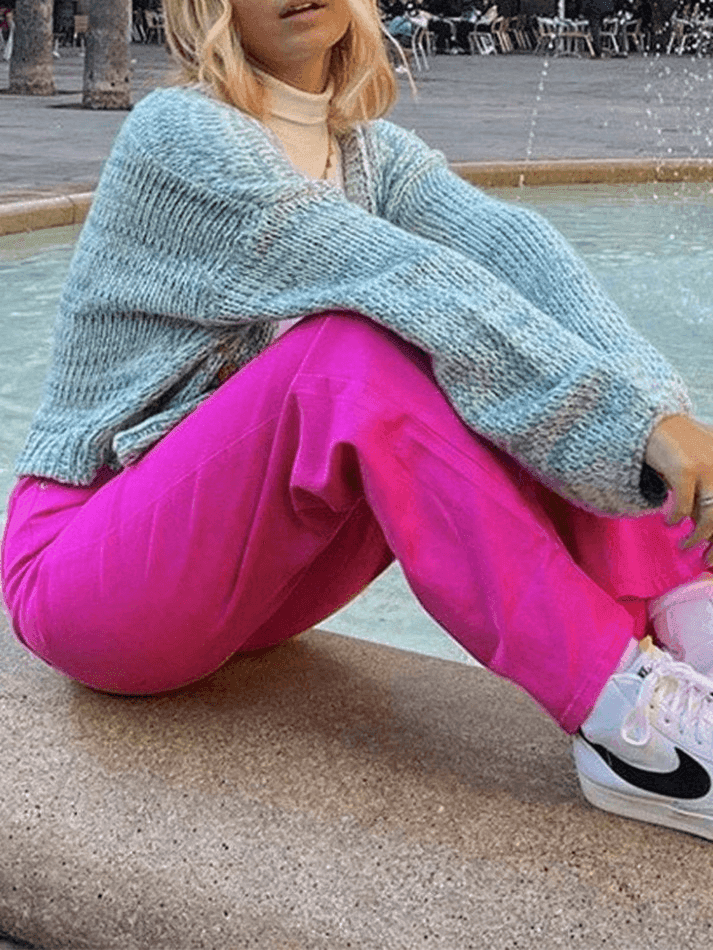 Pink Casual Relaxed Boyfriend Jeans – AnotherChill
