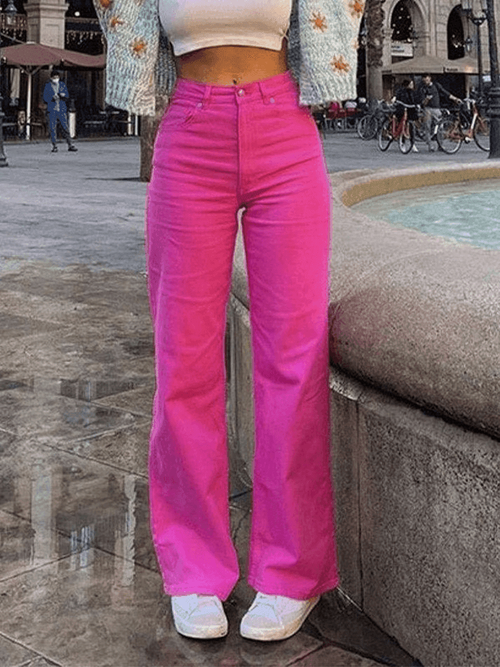 Pink Casual Relaxed Boyfriend Jeans – AnotherChill