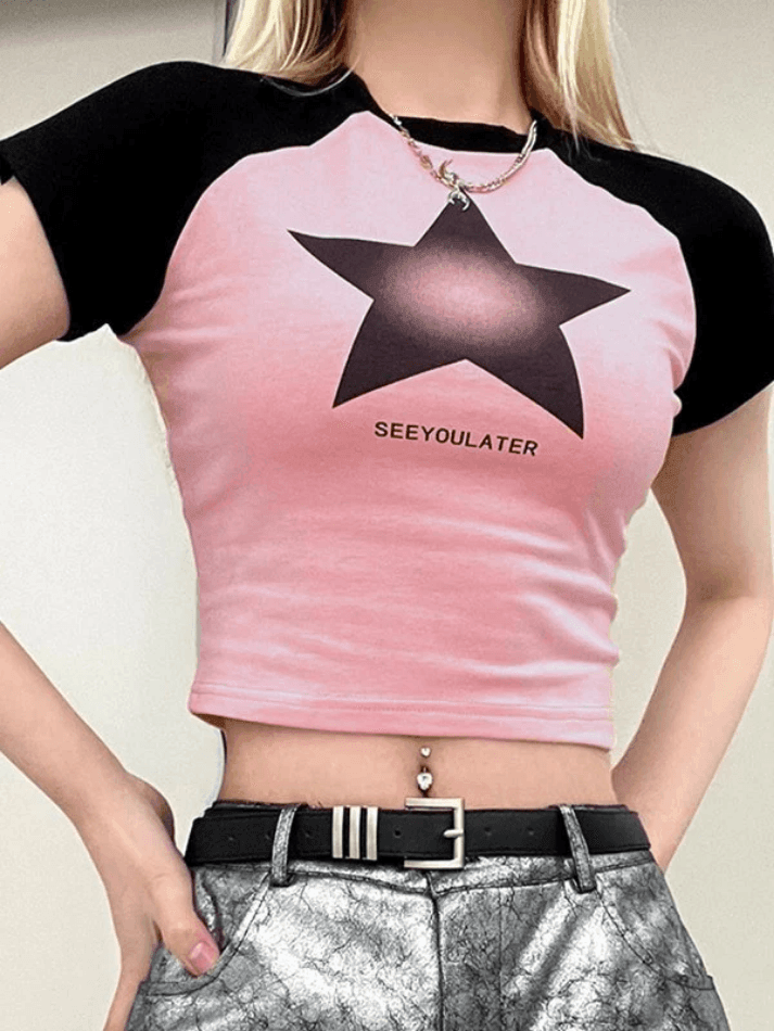 Retro Star Raglan Short Sleeve Tee – AnotherChill
