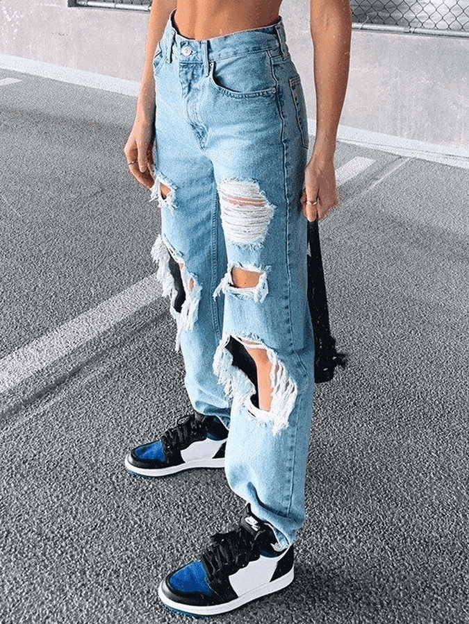 Ripped Boyfriend Jeans – AnotherChill