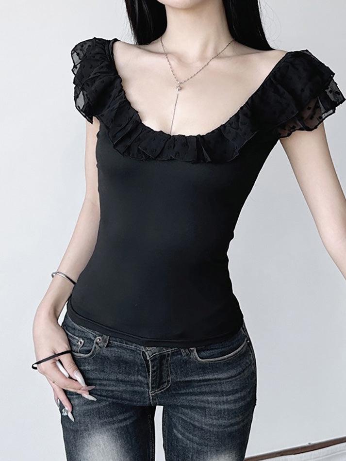 Ruffle V-Neck Flutter Sleeve Tank Top – AnotherChill