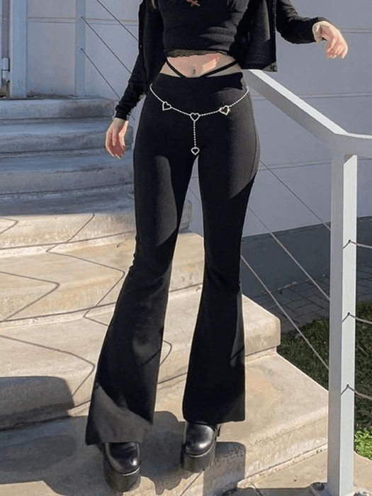Split High Waist Flare Leg Pants – AnotherChill