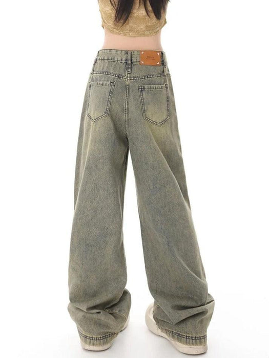 Vintage Distressed Wash Splice Boyfriend Jeans – AnotherChill