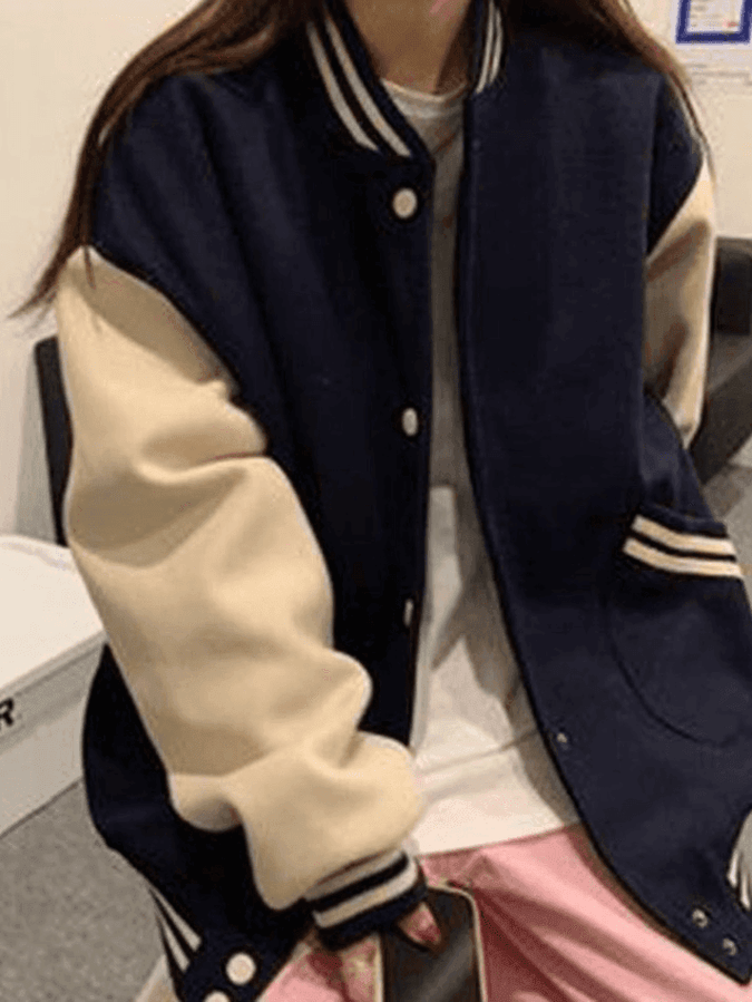 Vintage Patchwork Varsity Jacket – AnotherChill