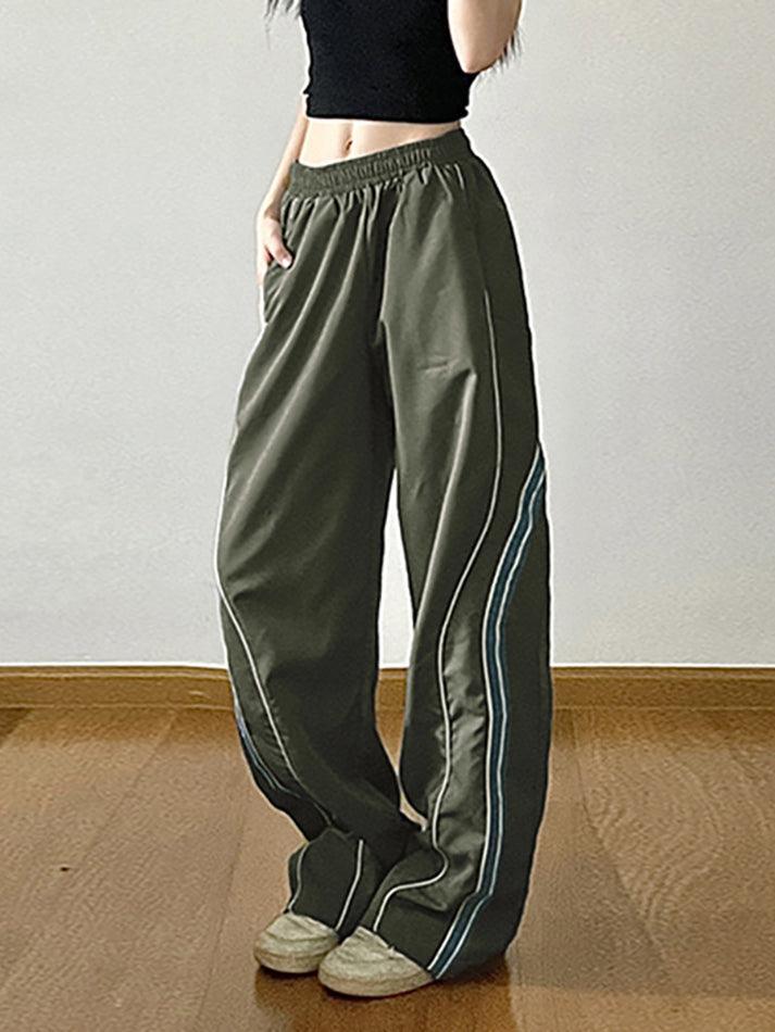 Vintage Striped Piping Baggy Sweatpants – AnotherChill
