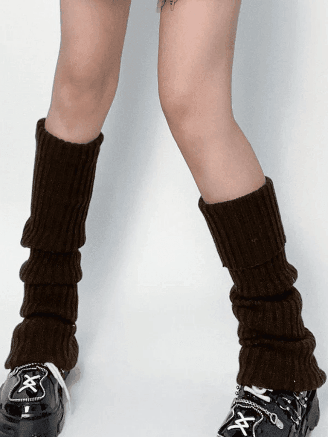 Warm Solid Color Ribbed Knit Leg Warmer – AnotherChill