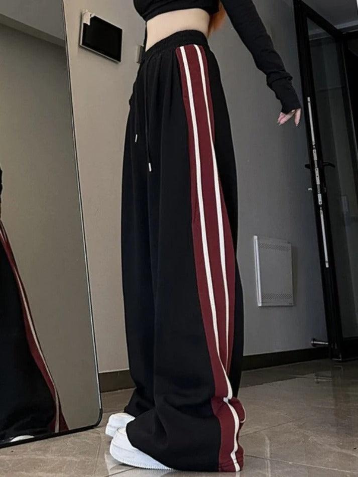 Contrast Side Stripe Baggy Sweatpants – AnotherChill