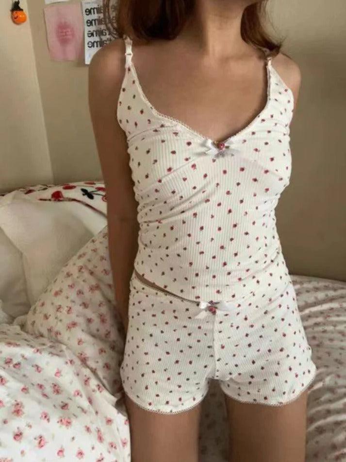Disty Floral Print V Neck Lounge Set – AnotherChill